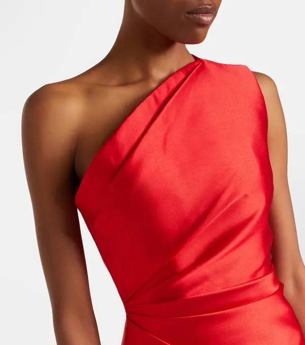 Solace London Kira Draped Satin Gown