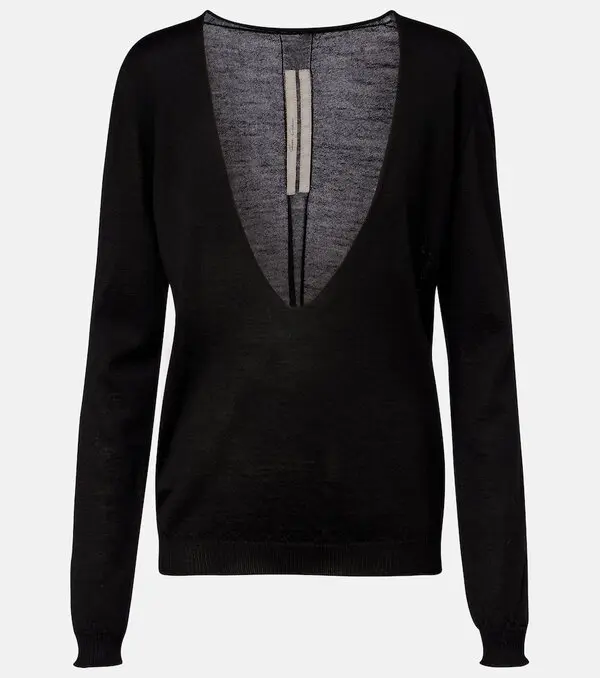 Rick Owens Extreme Virgin Wool Sweater - Black