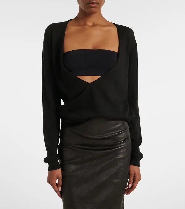 Rick Owens Extreme Virgin Wool Sweater - Black