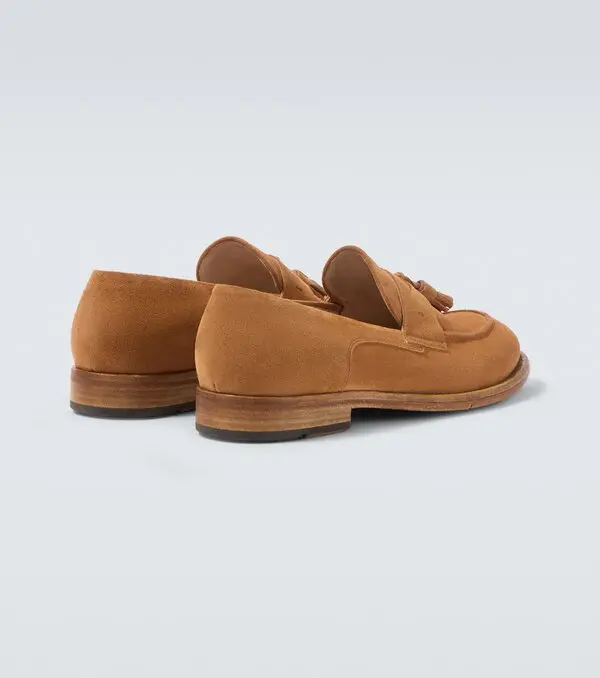 Eleventy Tasseled Suede Loafers
