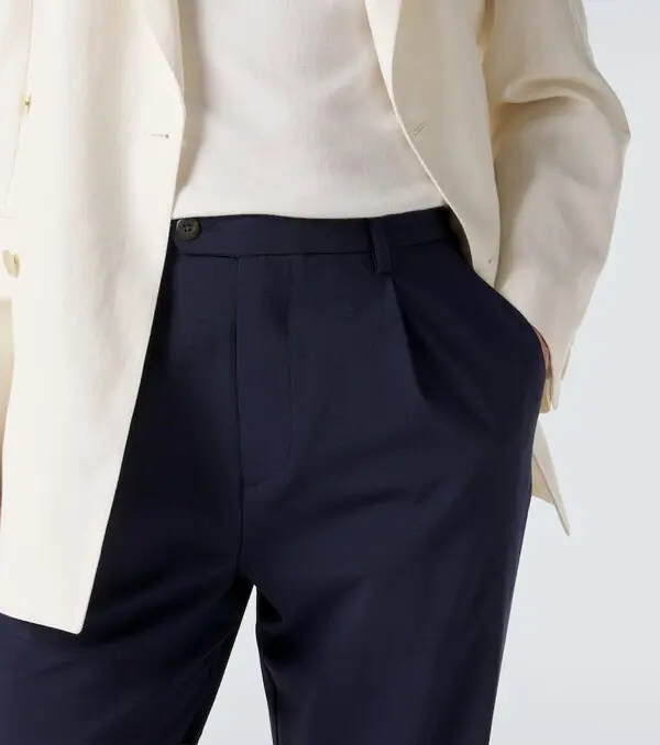 Eleventy Wool-blend Straight Pants