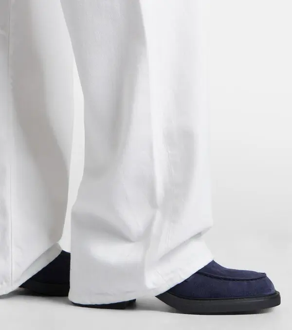 TOD'S Suede Loafer Pumps - Blue