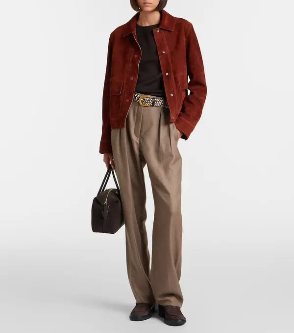 TOD'S Suede Loafer Pumps - Brown