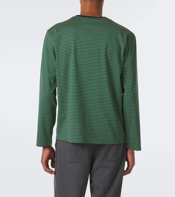 Miu Miu Striped Cotton Jersey T-shirt - Green