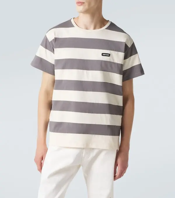 Miu Miu Striped Cotton Jersey T-shirt