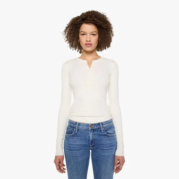 Eterne Long Sleeve Henley Top