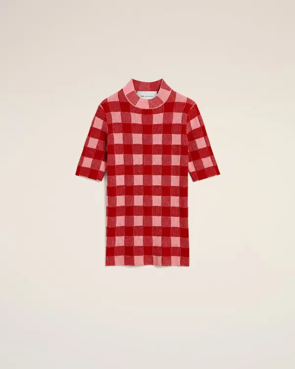 AMI Paris Short Sleeve High Neck Sweater