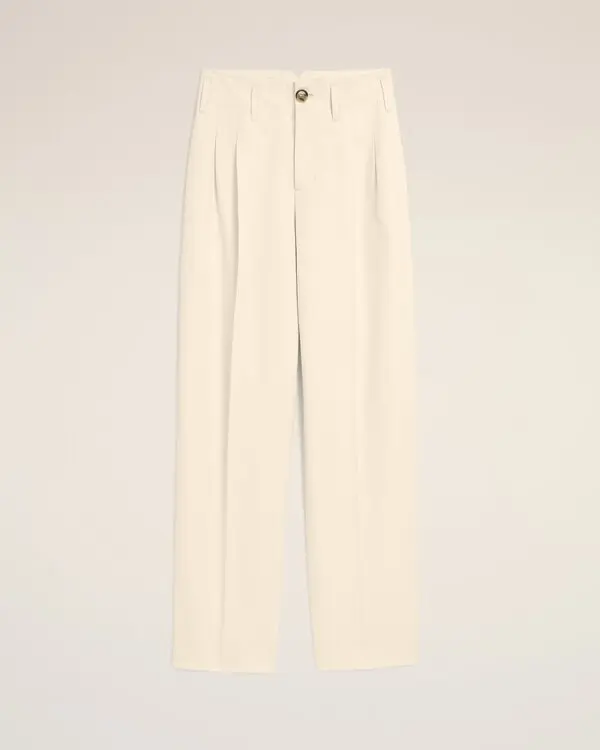 AMI Paris Two-pleats Cotton And Linen Trousers