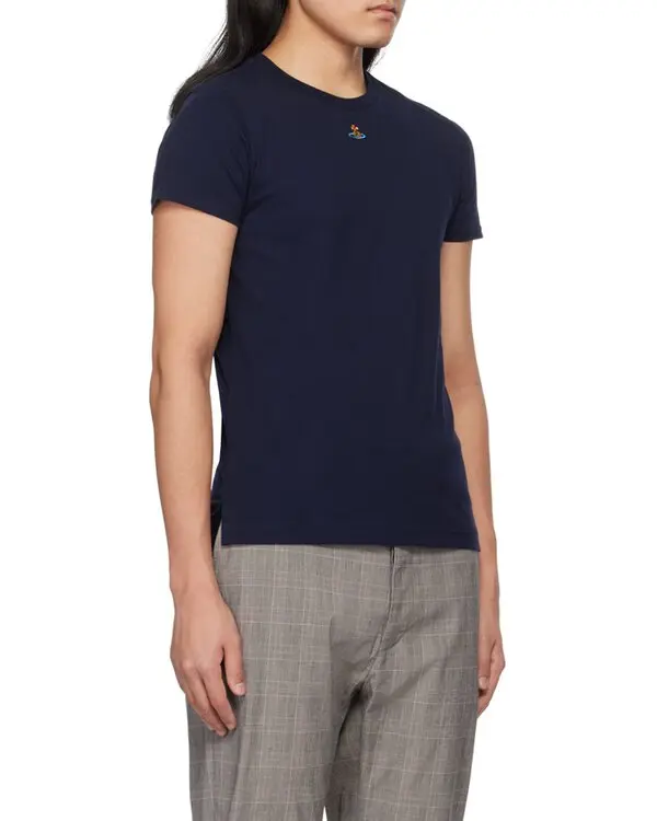 VIVIENNE WESTWOOD Orb Logo Embroidered Crewneck T-shirt - Black