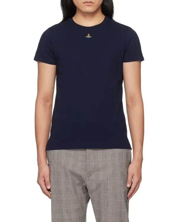 VIVIENNE WESTWOOD Orb Logo Embroidered Crewneck T-shirt - Black