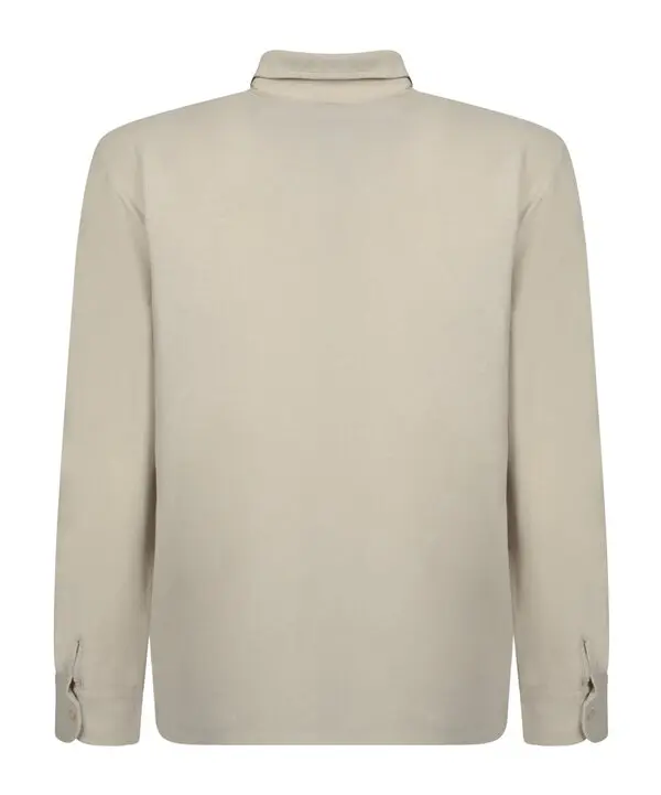 ZANONE Crepe Long Sleeve Polo Shirt