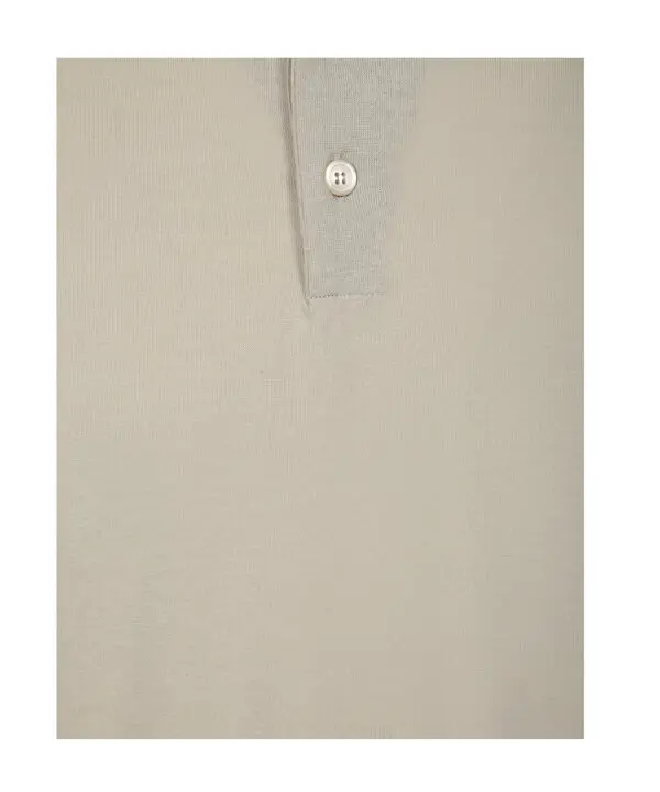 ZANONE Crepe Long Sleeve Polo Shirt
