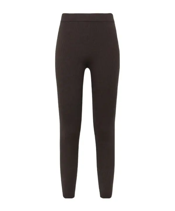 P.a.r.o.s.h Ribbed Wool Leggings - Black