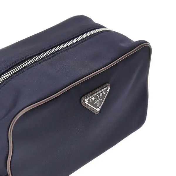 Prada Leather And Re-nylon 'speedrock' Pouch