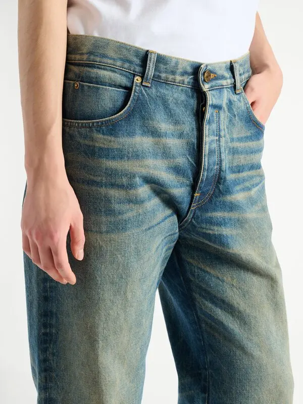 Balmain Loose-fit Vintage Wash Jeans