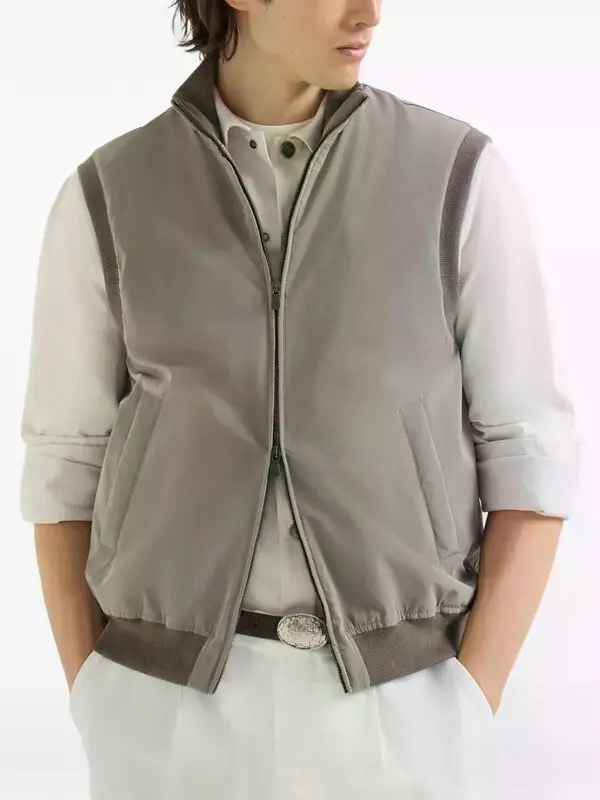 Brunello Cucinelli Bonded Nylon Vest With Thermore® Padding