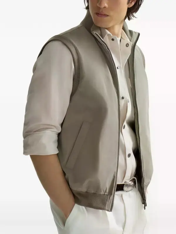 Brunello Cucinelli Bonded Nylon Vest With Thermore® Padding