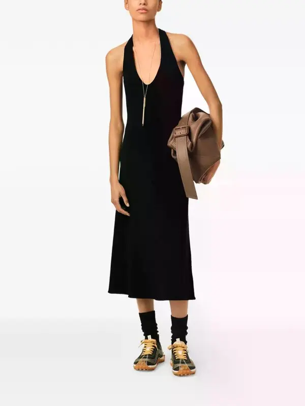 AMI Paris Jersey Halter Midi Dress