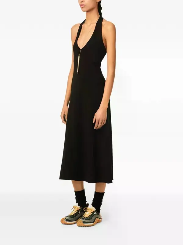 AMI Paris Jersey Halter Midi Dress