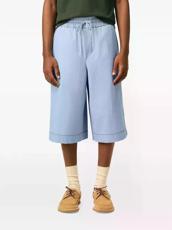 AMI Paris Cotton Bermuda Shorts With Elasticated Waist