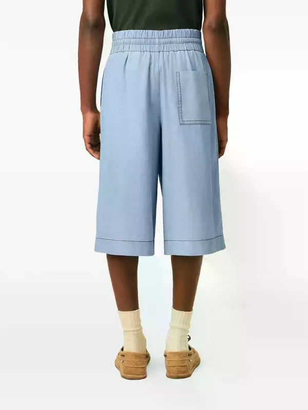 AMI Paris Cotton Bermuda Shorts With Elasticated Waist