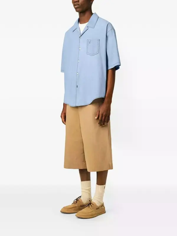 AMI Paris Cotton Short Sleeves Boxy Fit Shirt