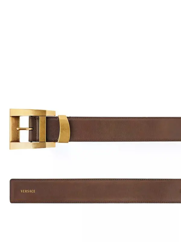 Versace Calf Leather Belt - Brown