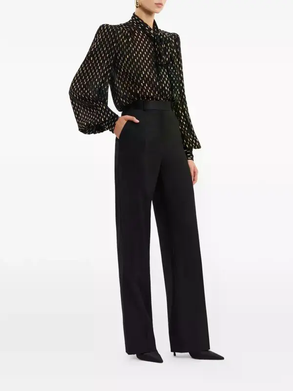 Rebecca Vallance Hasina Metallic Jacquard Blouse