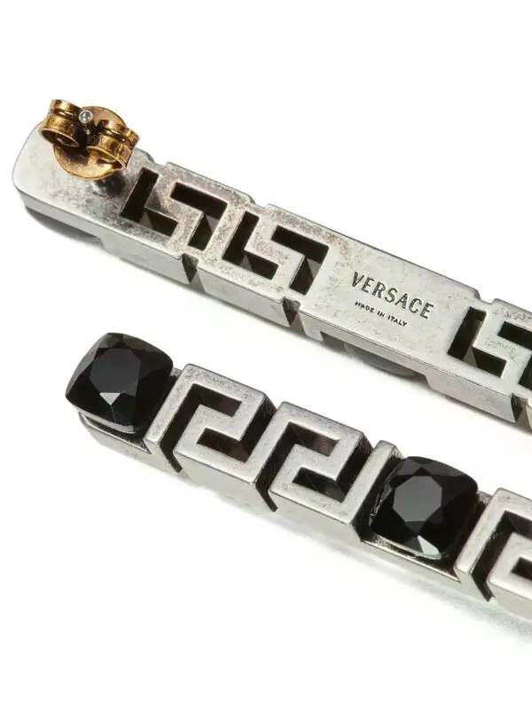 Versace Greca Crystal-embellished Drop Earrings