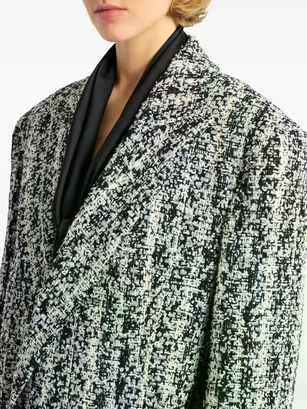 Balmain Long Tweed Coat