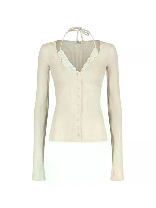VAILLANT Ribbed Halterneck Cardigan