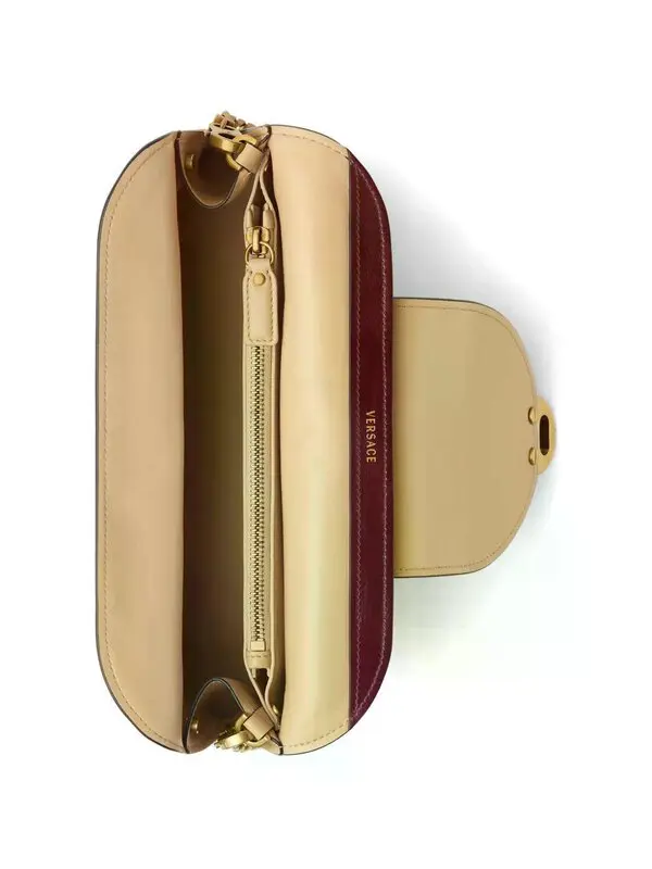 Versace Vivian Leather Clutch Bag - Neutrals