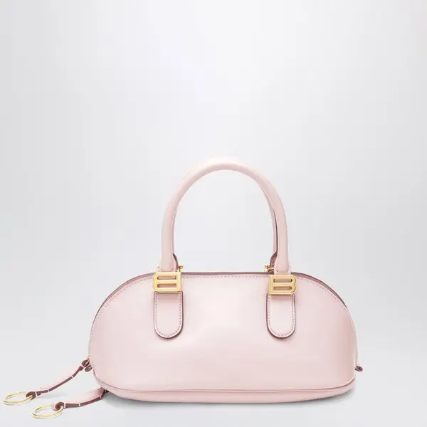 Balenciaga Leather Bolero Mini Bowling Bag - Pink