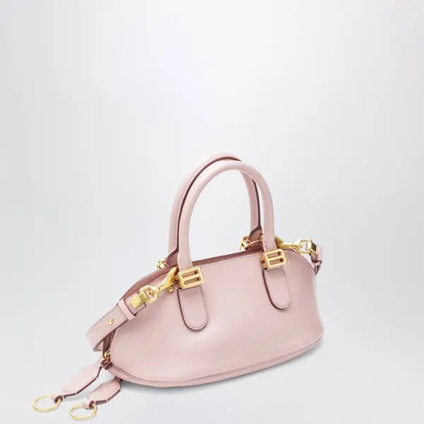 Balenciaga Leather Bolero Mini Bowling Bag - Pink