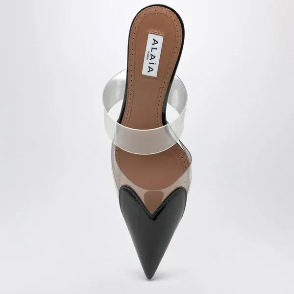 Alaïa Le Coeur Wedge Mules - Black