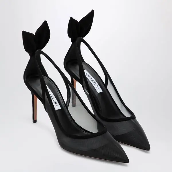 AQUAZZURA Bow Detailing Mesh Pumps