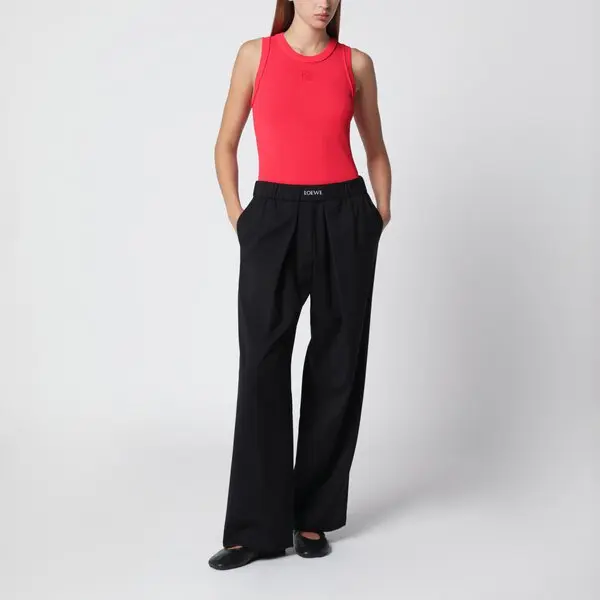 Loewe Anagram Ribbed Stretch Viscose Tank Top