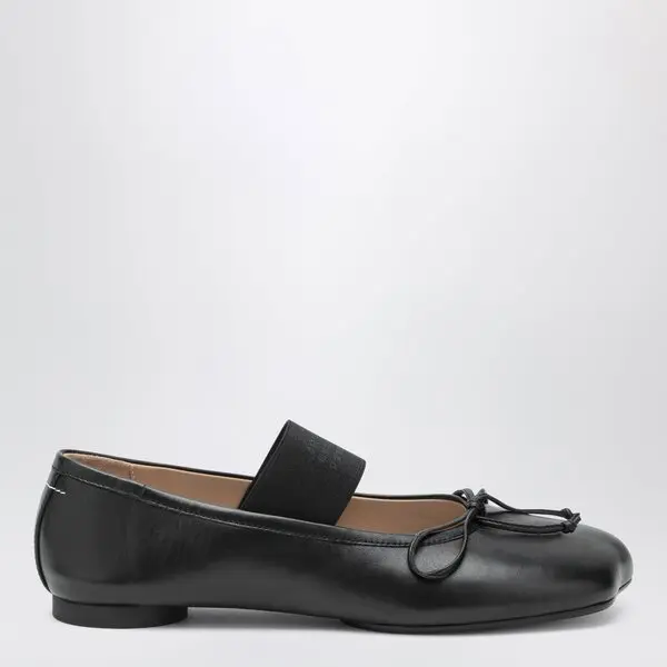 MAISON MARGIELA Leather Anatomic Numeric Ballet Flats - Black