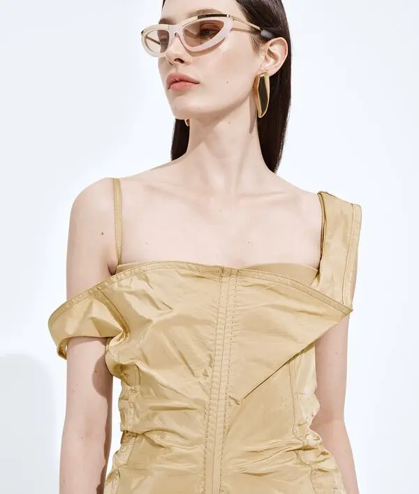 Bottega Veneta Washed Silk Taffeta Dress