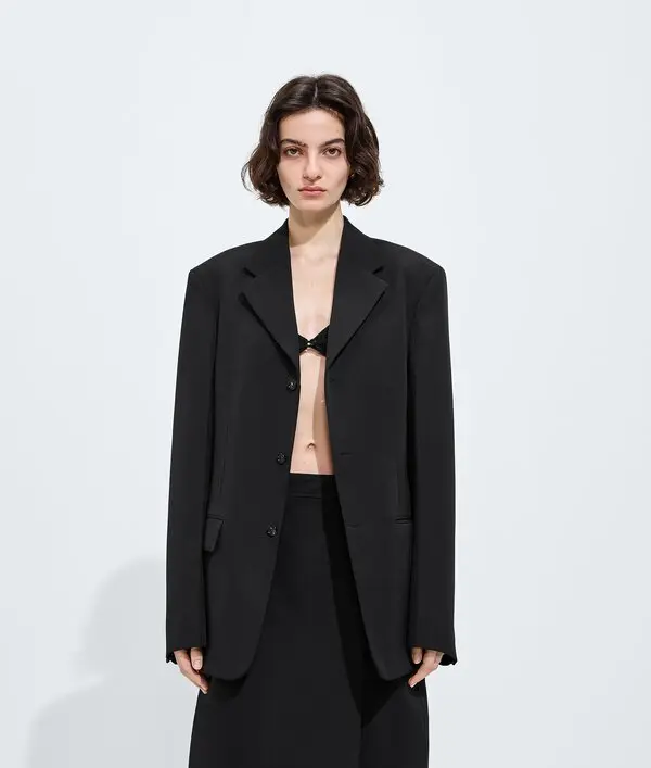 Bottega Veneta Wool Grain De Poudre Jacket