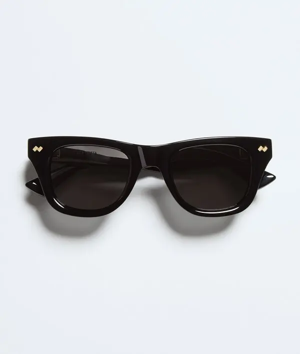 Bottega Veneta Dizzy Squared Sunglasses - Black/gray