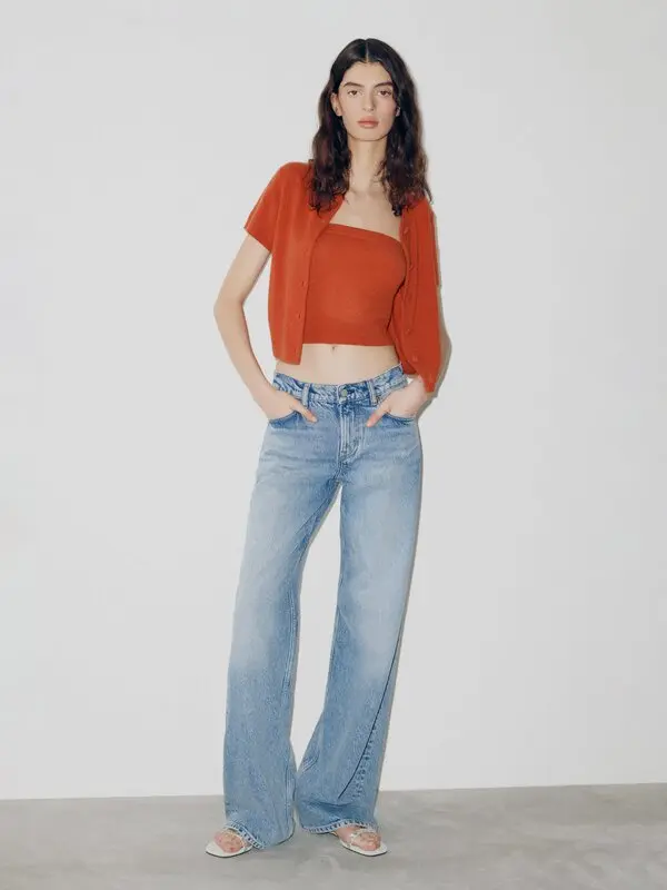 REFORMATION Flavia Cashmere Cardigan Set - Red