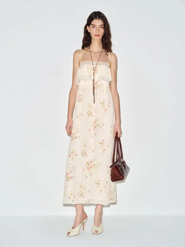 REFORMATION Carlisle Dress Lace - Multi