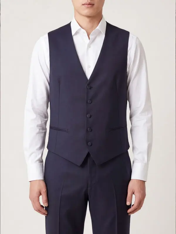 Tagliatore Wool Waistcoat - Black
