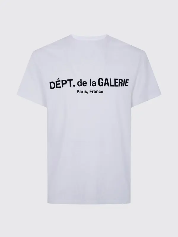GALLERY DEPT. Logo Print Cotton T-shirt With Dropped Shoulders - White