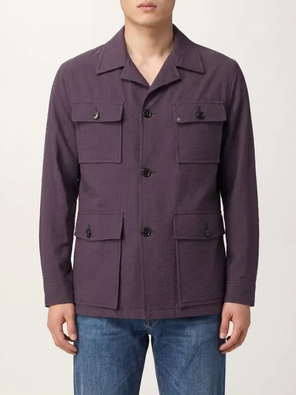 Tagliatore Textured Jacket - Brown