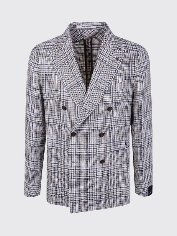 Tagliatore Double Breasted Plaid Blazer