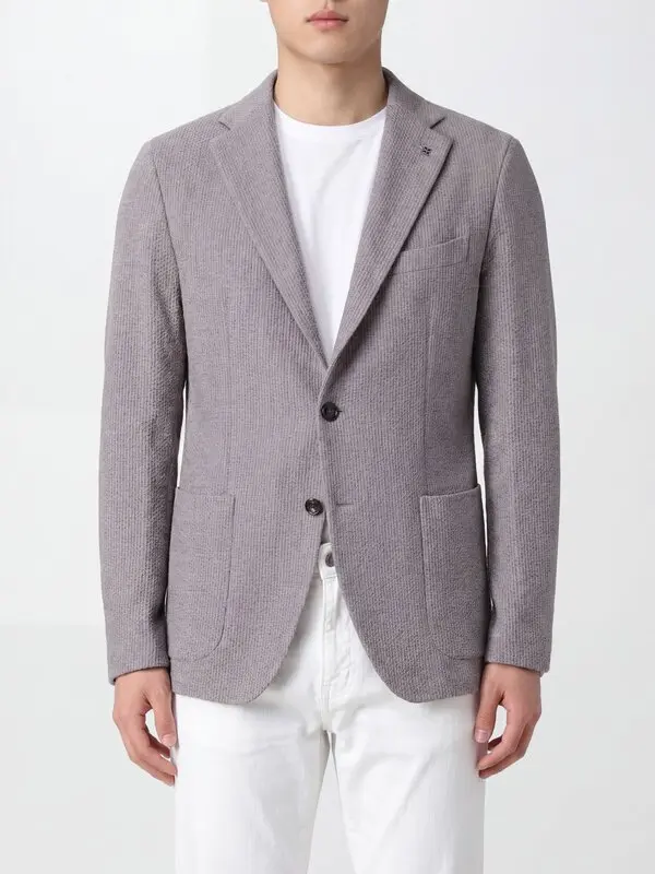 Tagliatore Textured Blazer - Brown