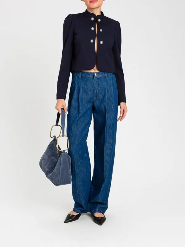 TWINSET Cropped Jacket With Button Detail