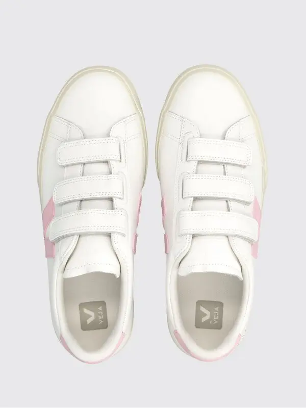 VEJA Recife Sustainable Leather Trainers With Velcro
